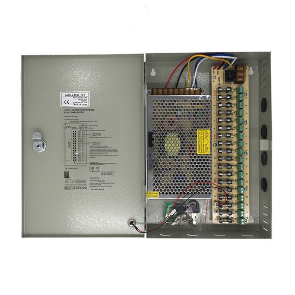 18-канальное шасси блока питания 12V20A, распределительная коробка ...