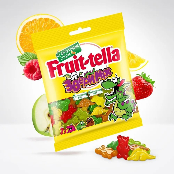 Мармелад жевательный Fruittella Зверимикс, 70 г - купить с доставкой по ...