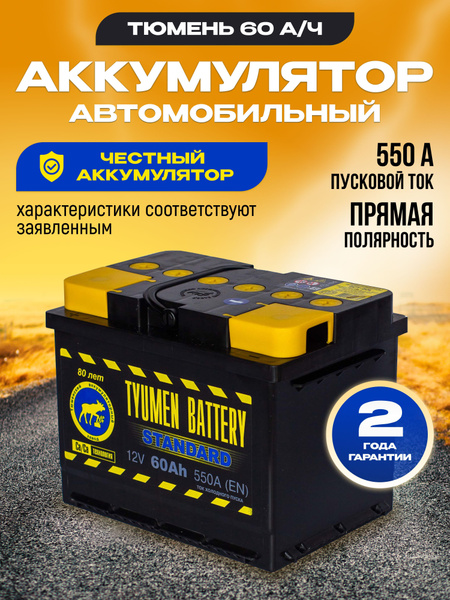 Аккумулятор автомобильный Тюменский аккумуляторный завод 1234G./_60 ...