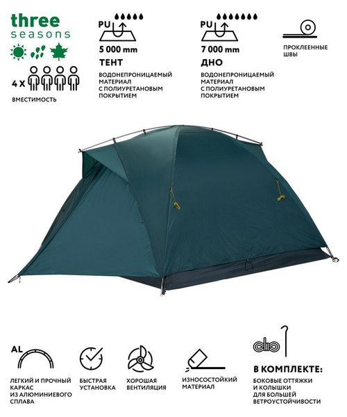 Палатка RedFox Trekking Fox 4 - купить по выгодной цене в интернет ...