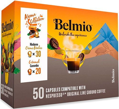 Набор кофе в алюминиевых капсулах Belmio ''Карамель и Крем Брюле'' 50 ...