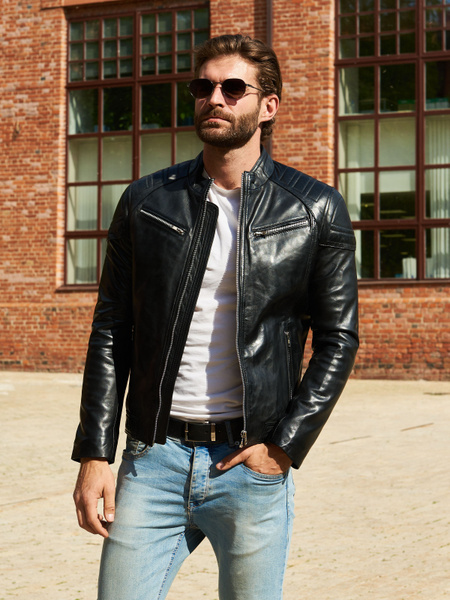 Куртка кожаная DAVID MOORE купить на OZON по низкой цене (386570913)