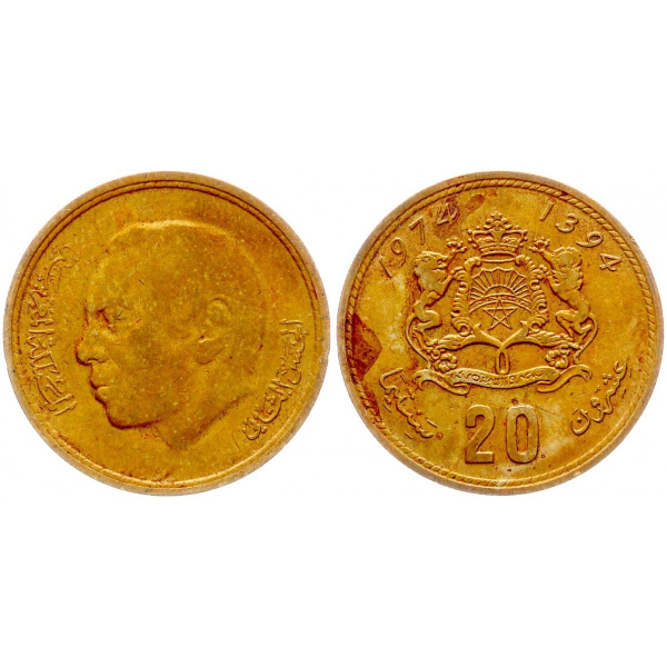 Марокко 20 Сантим 1974 год Y# 61 Хассан II - купить в интернет-магазине OZON с быстрой доставкой ...