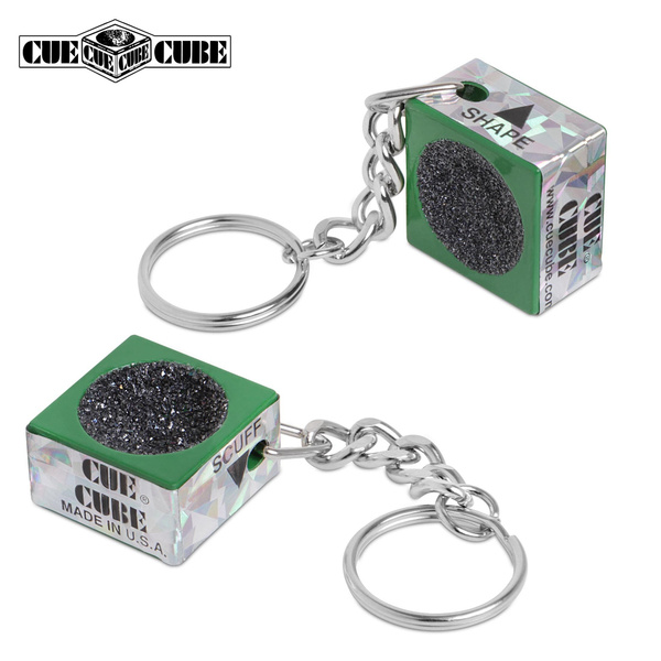Инструмент для обработки наклейки на кий, Cue Cube, зеленый, брелок, 1 ...
