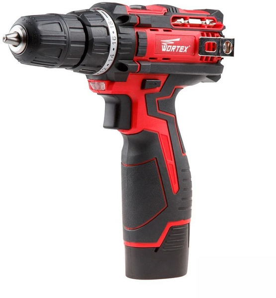 Дрель-шуруповерт WORTEX BD 1220-1 DLi BD12201DLi1029 (с 2-мя АКБ, кейс), От аккумулятора ...