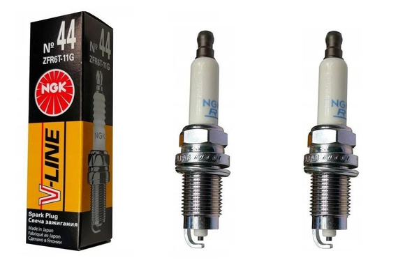 Свечи зажигания, комплект 2 шт. NGK ZFR6T-11G V-Line 44 (97237) (аналог ...