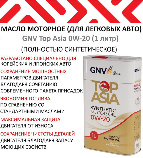 Масло моторное GNV - купить в интернет-магазине OZON (1149947759)