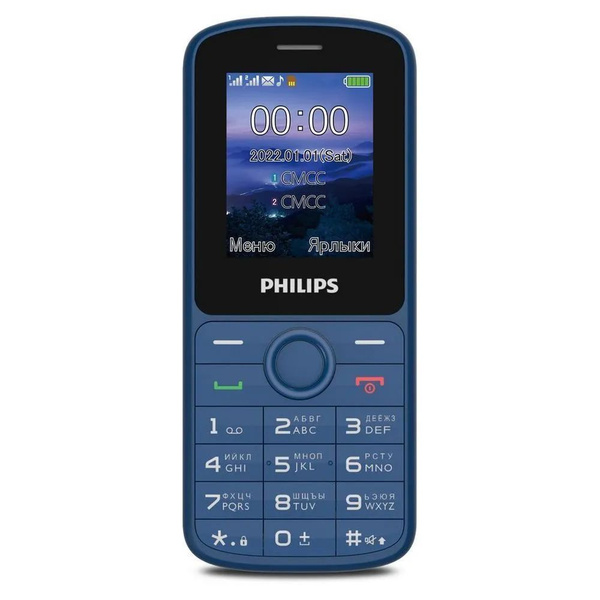 Мобильный телефон Philips Xenium E2101, синий - купить по выгодной цене в интернет-магазине OZON ...