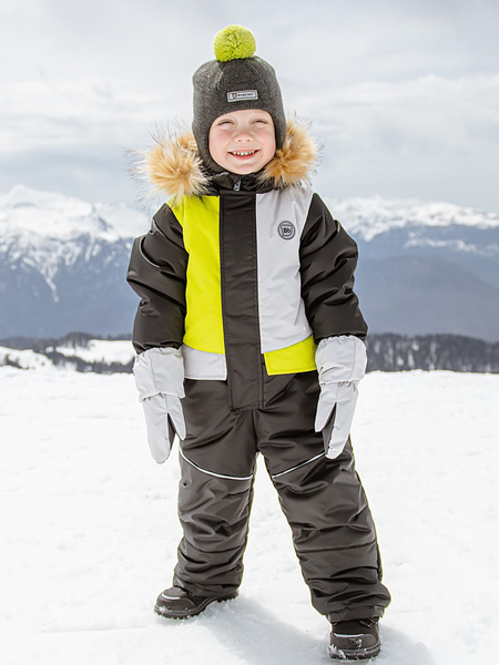 Комбинезон детский зимний Bungly boo! мембранный с системой роста для девочки Уголь, Девочки ...