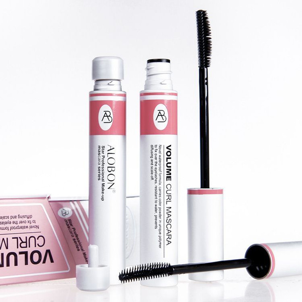 Alobon Тушь для глаз/ресниц водостойкая, черная, силиконовая щетка ...