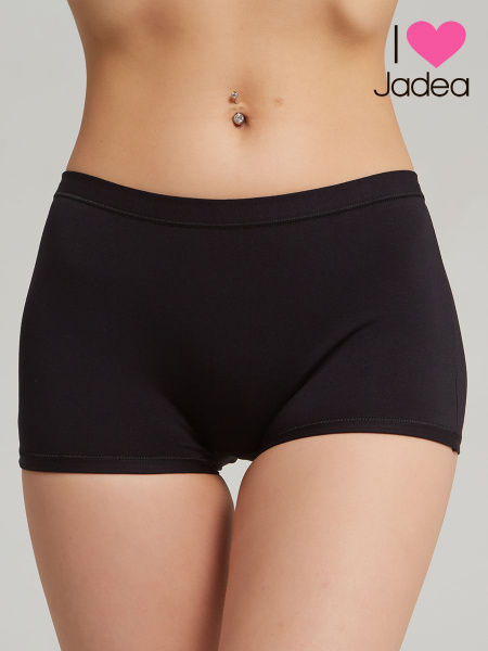 Трусы Женский Jadea боксеры Хлопок, Эластан черный, размер 46 Кружево, Прозрачные вставки ...