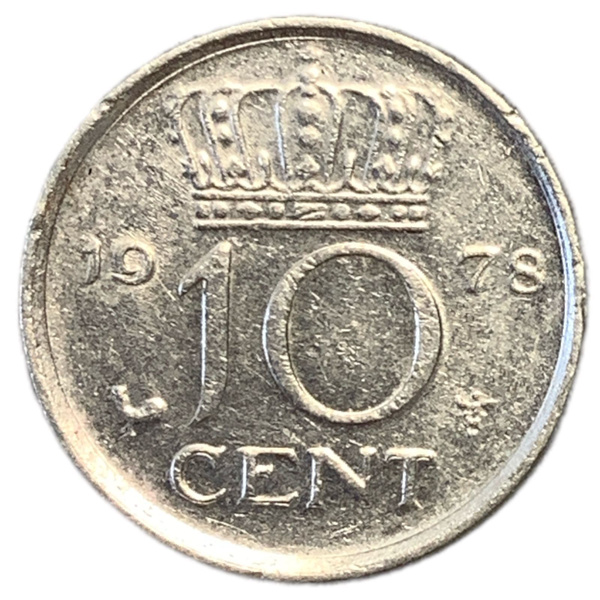 Монета Нидерланды 10 центов 1978 год. Королева Юлиана - купить в интернет-магазине OZON с ...