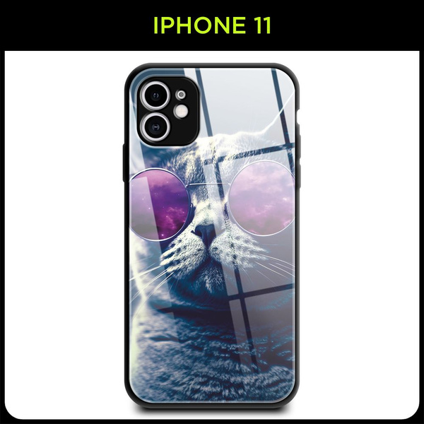 Стеклянный чехол на Apple iPhone 11 / Айфон 11 с принтом "Космический ...
