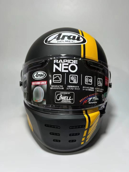 Мотошлем Arai arai neo Arai NEO черный матовый, желтый - купить с ...