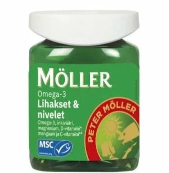 Moller Omega 3 Lihakset & nivelet , для работы мышц и суставов, 60 ...
