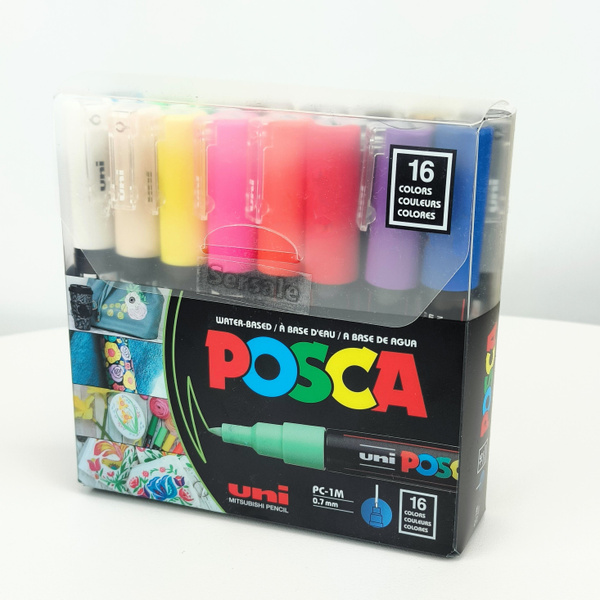 Набор маркеров Водный POSCA, толщина: 0.7 мм, 16 шт. - купить с ...