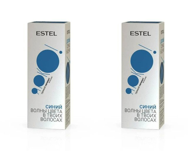 Estel Бальзам для волос BL150 Синий, с прямыми пигментами, 150 мл, 2 шт - купить с доставкой по ...