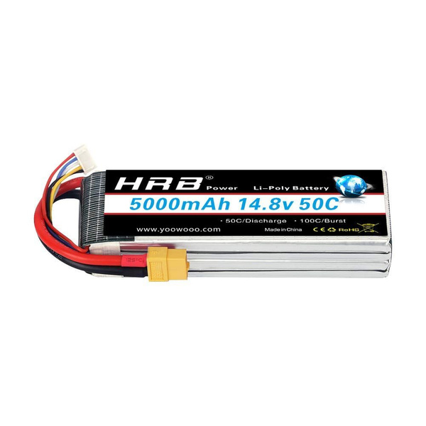 Аккумулятор HRB LiPo 4S 5000mAh 14.8v 50C (XT-60) - купить с доставкой ...