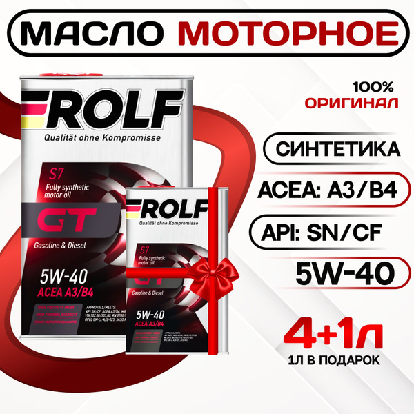 Масло моторное ROLF 5W-40 Синтетическое - купить в интернет-магазине ...
