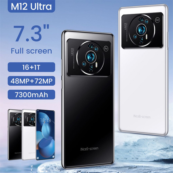 Смартфон M12 Ultra 7.3 дюйма Русская Версия 7300 мАч Android 12 ...
