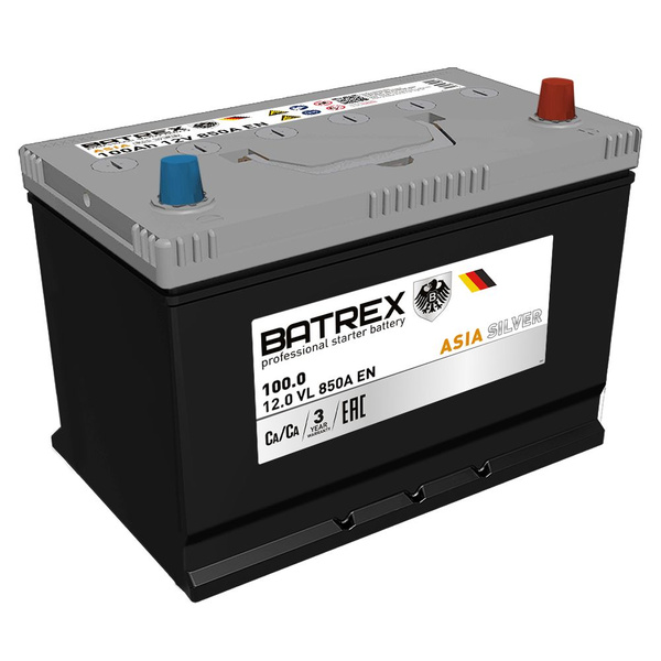 Аккумулятор автомобильный Batrex Аккумулятор ASIA SILVER 100 Ah, 850 A ...