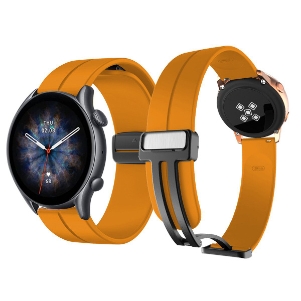 Силиконовый магнитный ремешок для смарт часов Xiaomi Amazfit GTR 3 ...