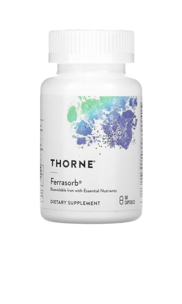 Железо с Кофакторами THORNE RESEARCH Ferrasorb Bioavailable Iron with ...