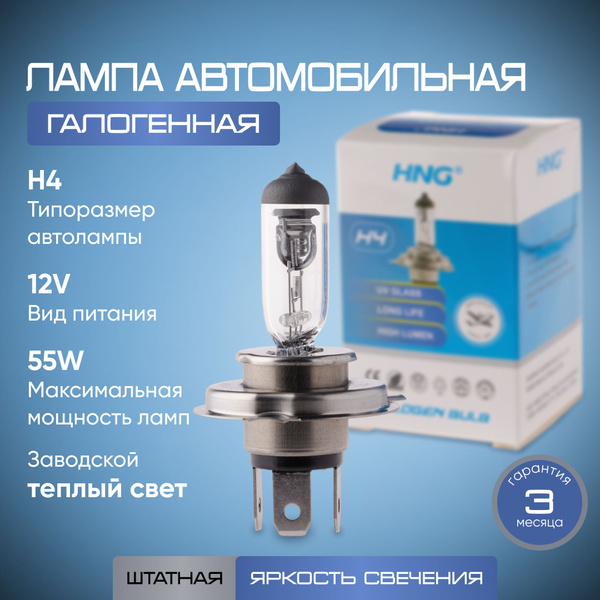 Лампа автомобильная HNG 12 В, 1 шт. P43t clear купить c доставкой на ...