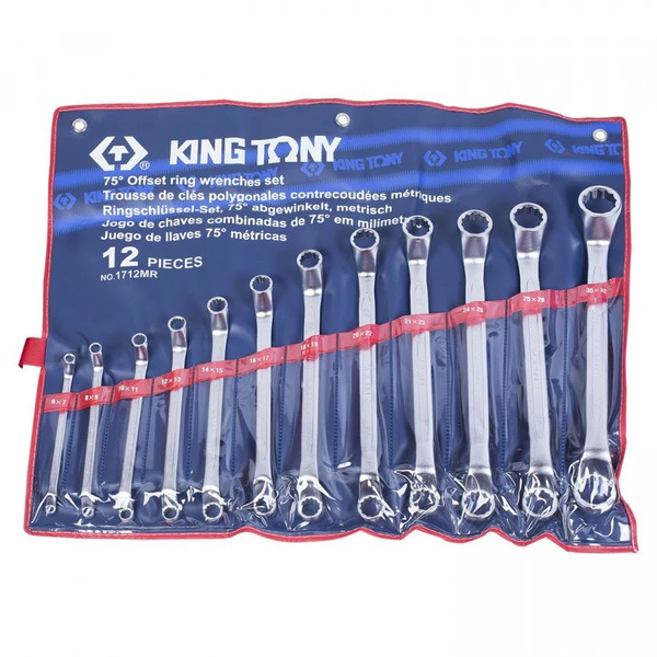 KING TONY(Кинг Тони) Набор накидных ключей, 6-32 мм, 12 предметов ...
