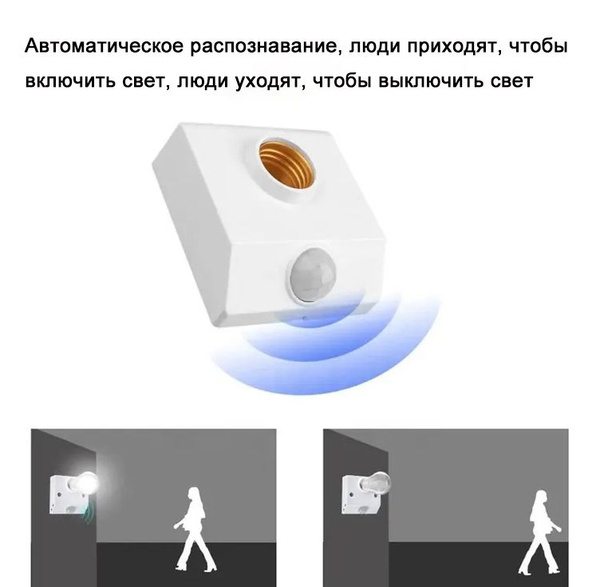 Настенно-потолочный светильник KINLAMS датчик движения, Датчик ...