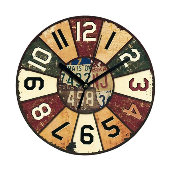 Настенные часы 10 дюймов бесшумные не тикающие украшение для кухни винтажные декоративные