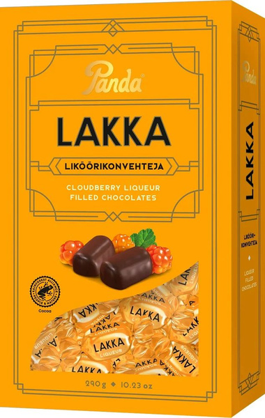Шоколадные конфеты Panda lakka с морошковым ликером 290 г (из Финляндии ...
