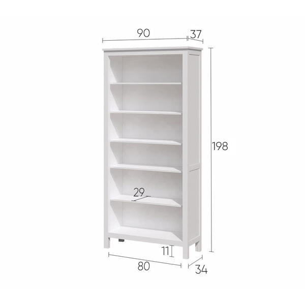 Шкаф книжный P&H деревянный для книг, 90x37x198 см - купить по выгодной ...