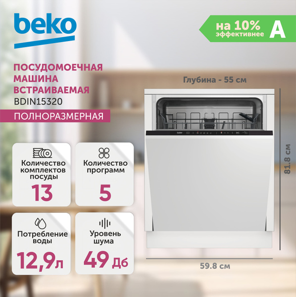 Посудомоечная машина Beko BDIN15320, белый купить по выгодной цене в ...