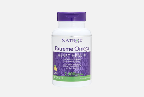 Омега 3 NATROL extreme omega 2400 мг в капсулах, 60 мл - купить с ...