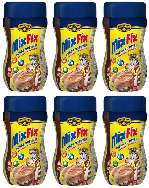 KRUEGER Какао-напиток растворимый Mix Fix, с витаминами, 375 г, 6 шт - купить с доставкой по ...