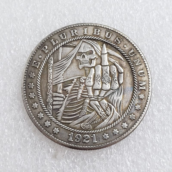 Монета America 1921 Wanderer One Dollars (Череп с пальцем) купить c доставкой на OZON по низкой ...