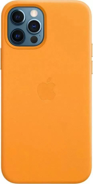 Чехол-накладка для iPhone 12, 12 Pro / Leather Case MagSafe / Натуральная кожа / Цветная ...