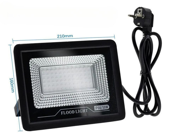 Уличный светодиодный прожектор IP66, 50 Вт, холодный 8000 Лм - купить с доставкой по выгодным ...