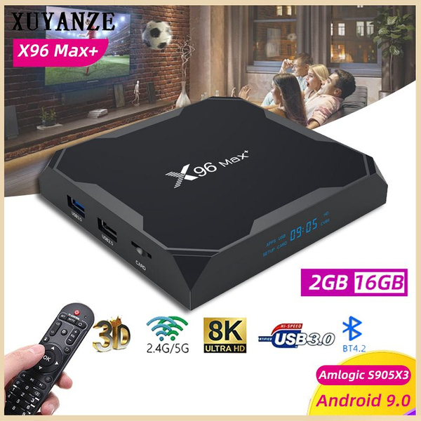 Медиаплеер X96 MAX PLUS, HDMI, 3.5 мм, RJ-45 Ethernet, USB, черный, Android купить по низкой ...