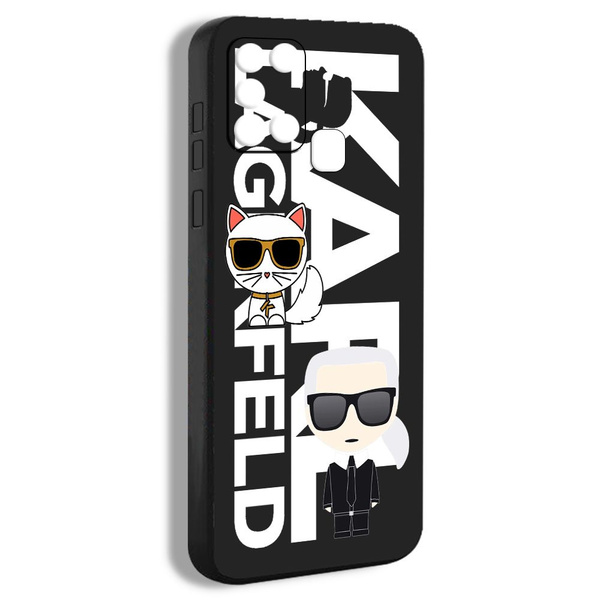 чехол на Samsung Galaxy A21S Карл Лагерфельд мультфильм логотип Karl ...