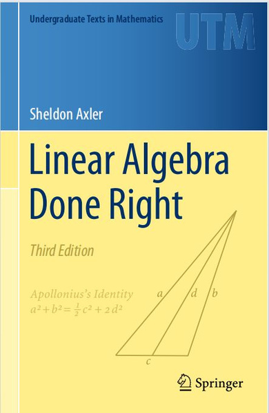 Linear Algebra Done Right (Sheldon Jay Axler) - купить с доставкой по ...