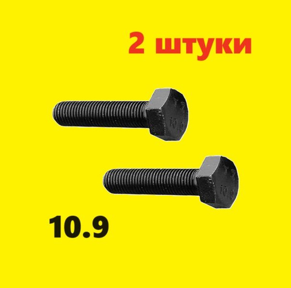 Болт M6 x , головка: Шестигранная, 2 шт - купить по выгодной цене в интернет-магазине OZON ...