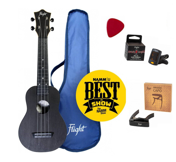 Укулеле сопрано с чехлом, каподастром, медиатором, тюнером - FLIGHT TUS ...