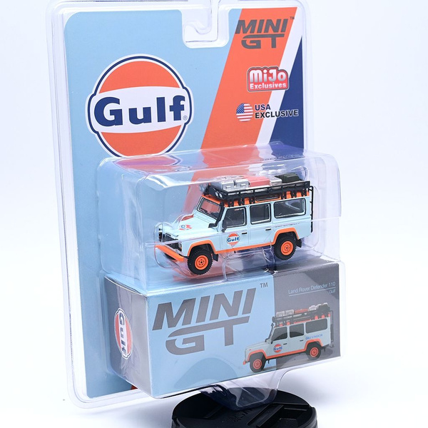 Машинка TSM MINI GT 1/64 #156 Land Rover Defender 110 GULF Livery US ...