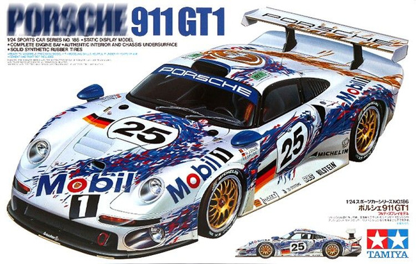 Сборная модель Машинка Tamiya-24186 1/24 Porsche 911 GT1 Track Race ...
