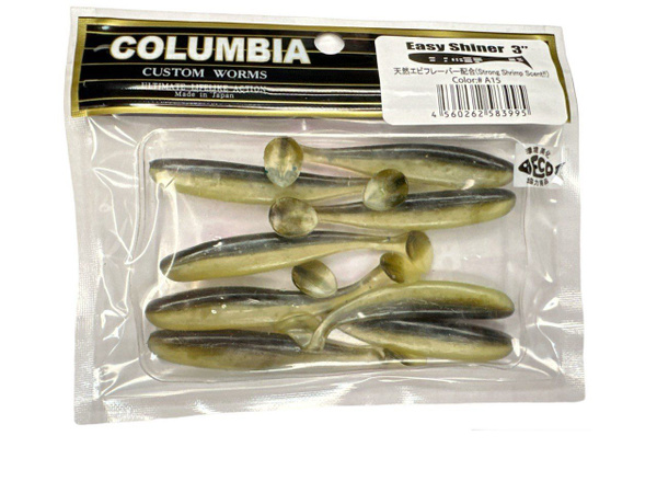 Силиконовые приманки Columbia Easy Shiner A15, 4.0 дюйма, 2 уп. (1 уп ...
