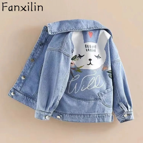 Куртка джинсовая Девочки лазурный Деним размер 110 Длинный Демисезон купить C доставкой на Ozon