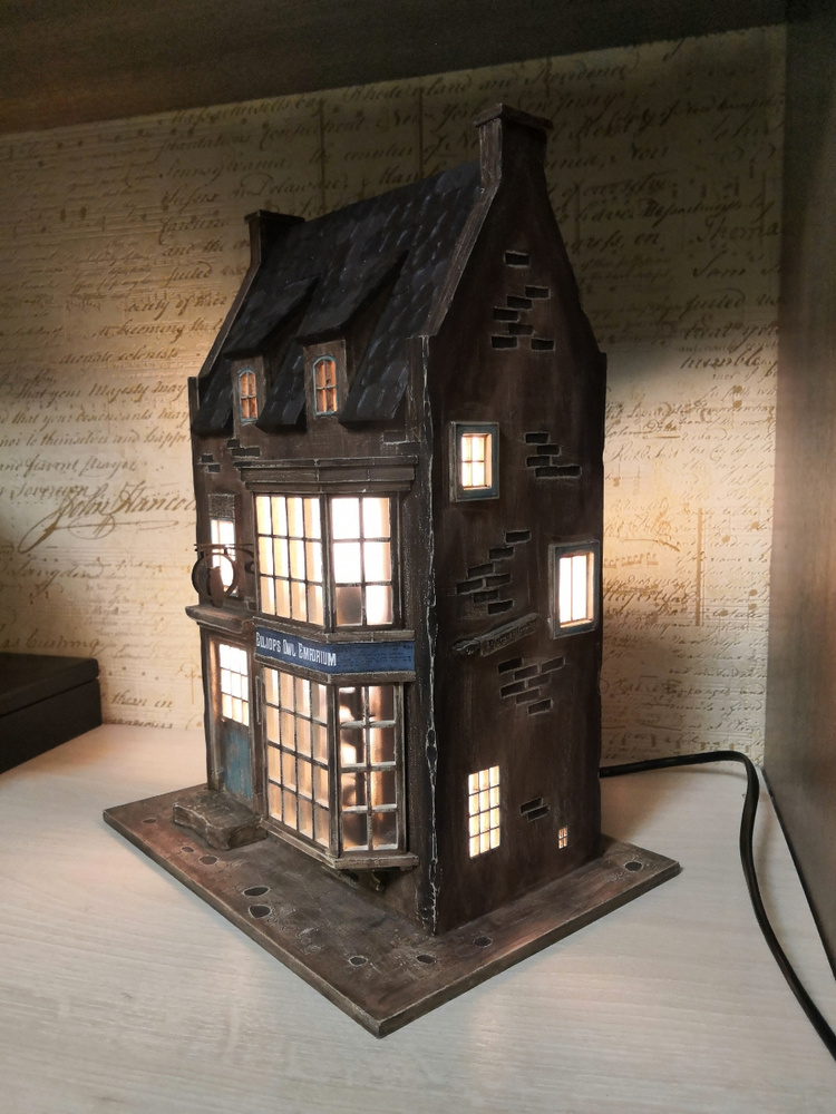 Светильник конструктор декоративный домик Совиная Лавка по